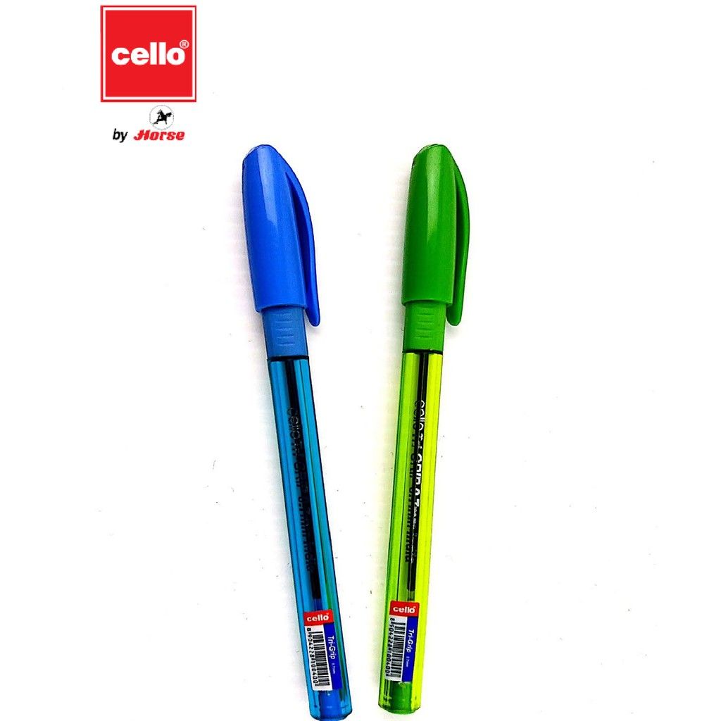 CELLO เซลโล ปากกาลูกลื่นฝา 0.7 mm. รุ่น Tri-Grip คละสี จำนวน 1X3 ด้าม/แพ็ค
