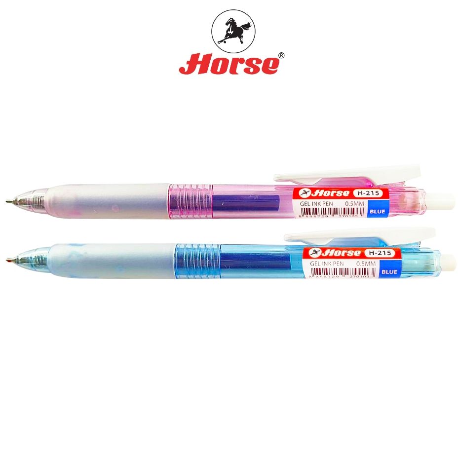 HORSE (ตราม้า) ปากกาเจล 0.5mm Gel ink pan รุ่น H-215 จำนวน 12 ด้าม ...