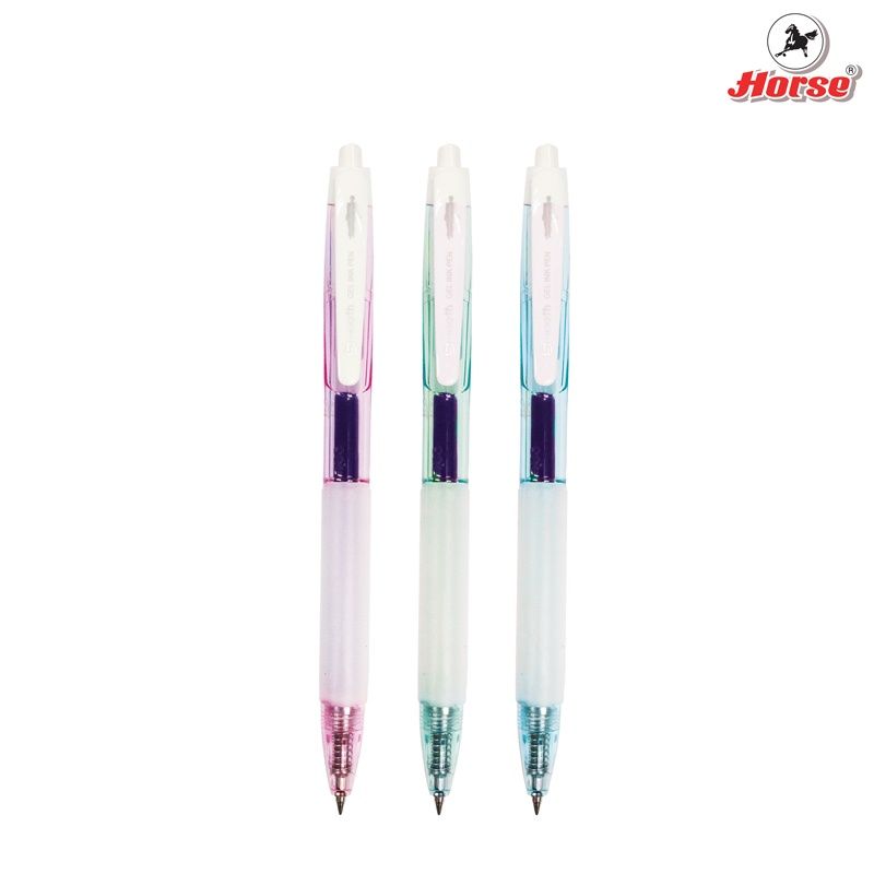 HORSE (ตราม้า) ปากกาเจล 0.5mm Gel ink pan รุ่น H-215 จำนวน 12 ด้าม ...