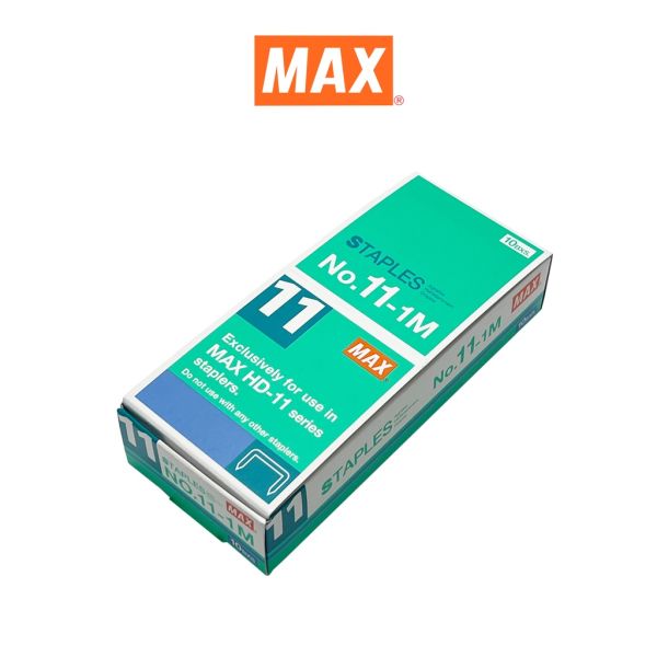 MAX. (แม็กซ์) ลวดเย็บกระดาษ ตราแม็กซ์ MAX #11-1M บรรจุ 10 กล่องเล็ก จำนวน 1 กล่องใหญ่